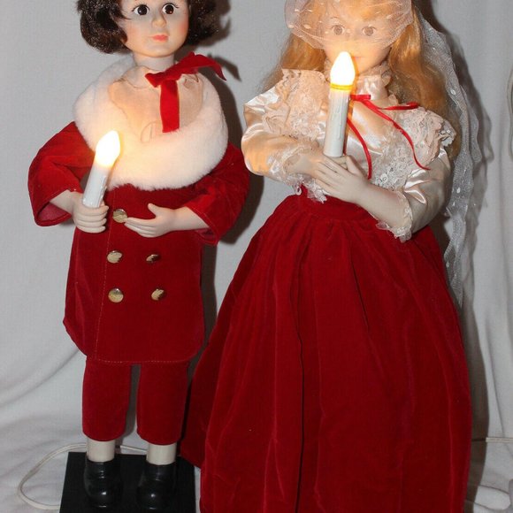 Telco | Holiday | Pair 98s Large 28 Motionettes Of Christmas Carolers ...